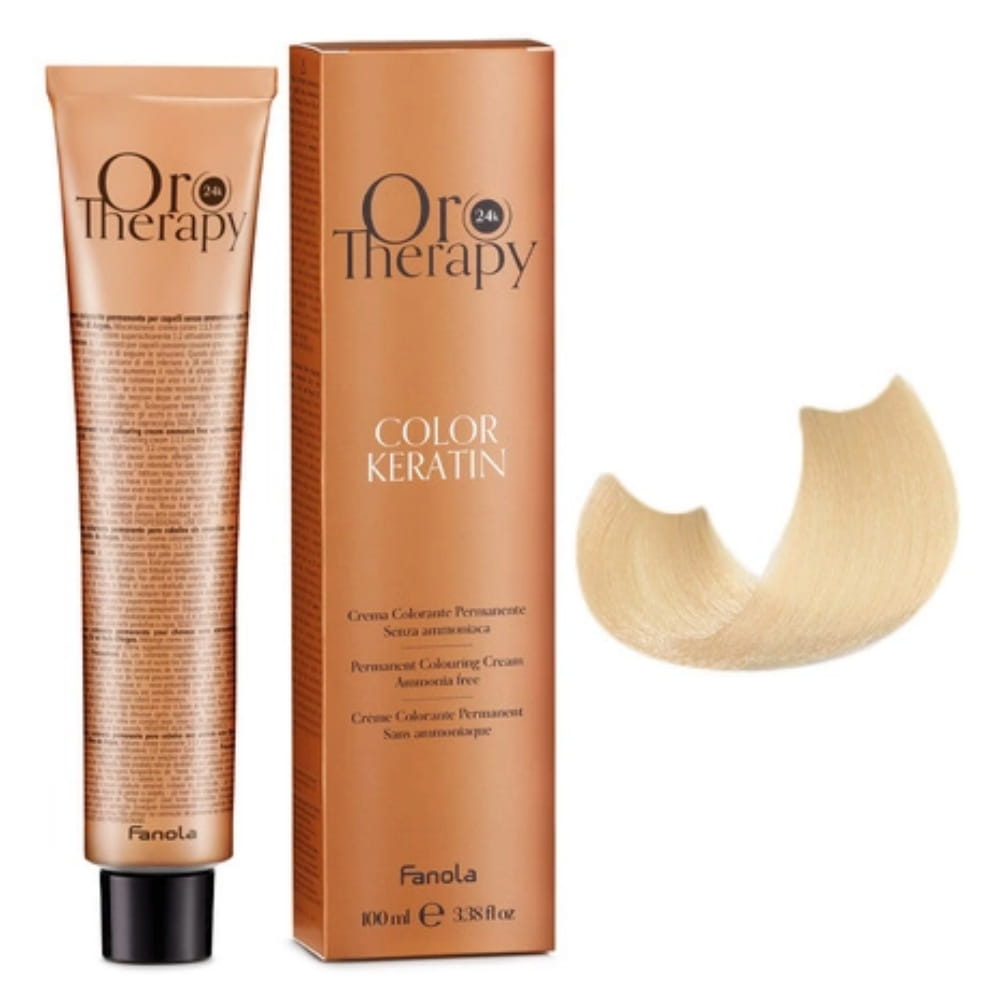 Fanola Oro Therapy Color Keratin Oro Puro 10.3 Farba do włosów bez ...