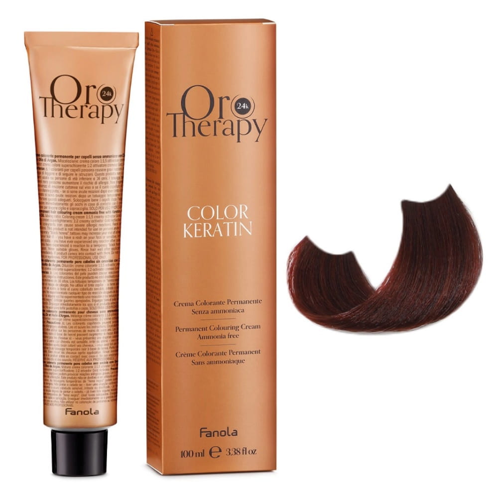 Fanola Oro Therapy Color Keratin Oro Puro 5.6 Farba do włosów bez ...